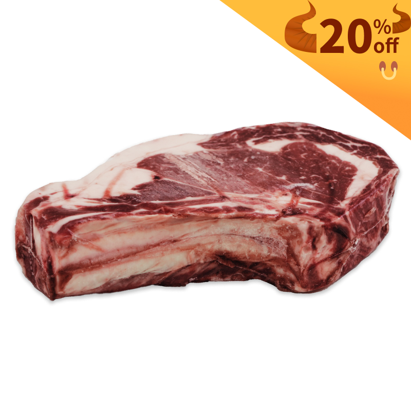 Frozen NZ Hellaby Prime Steer Bone-in Ribeye Steaks (OP Ribs) 800g-1kg ...