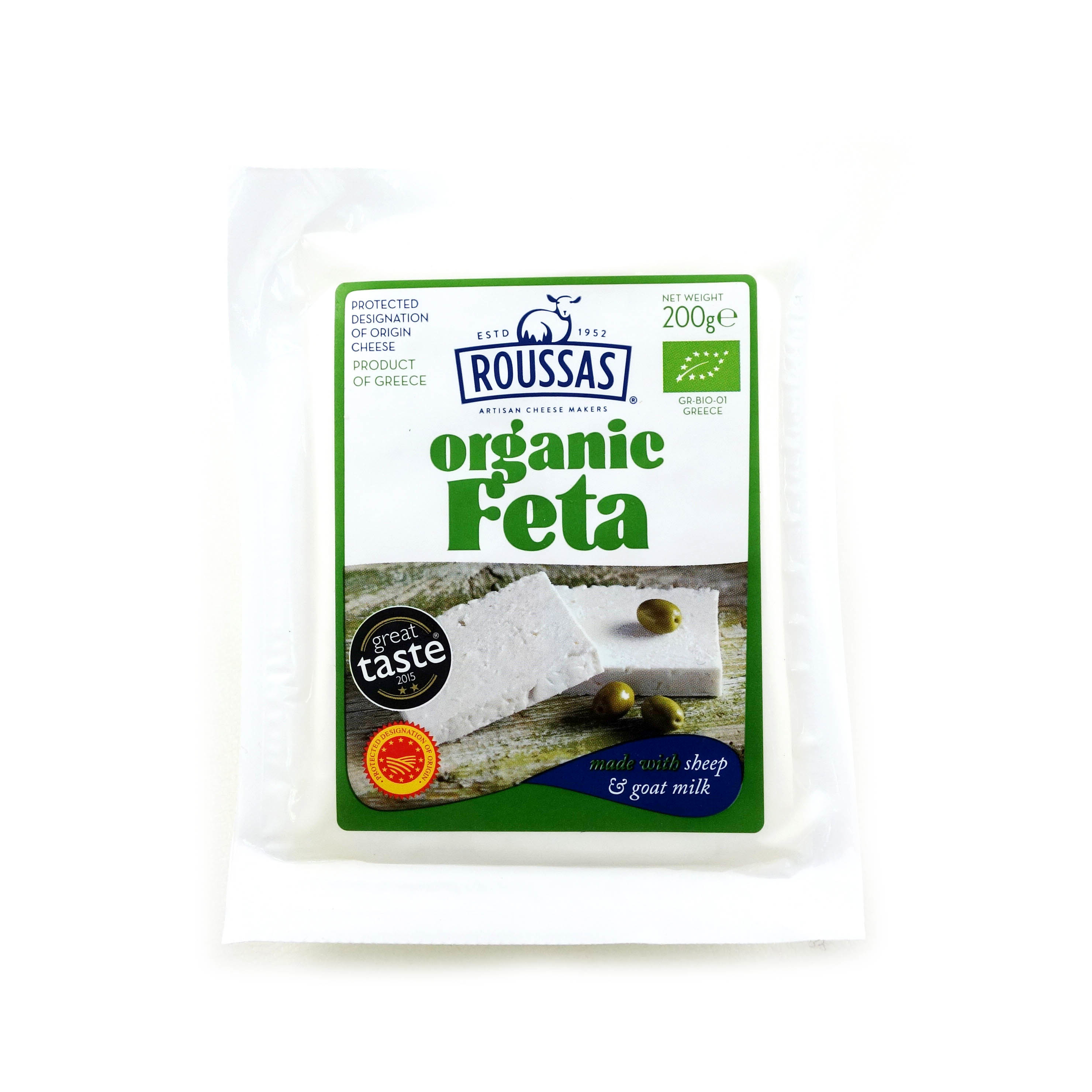 Greek Roussas Organic Feta Cheese 200g* - South Stream Market