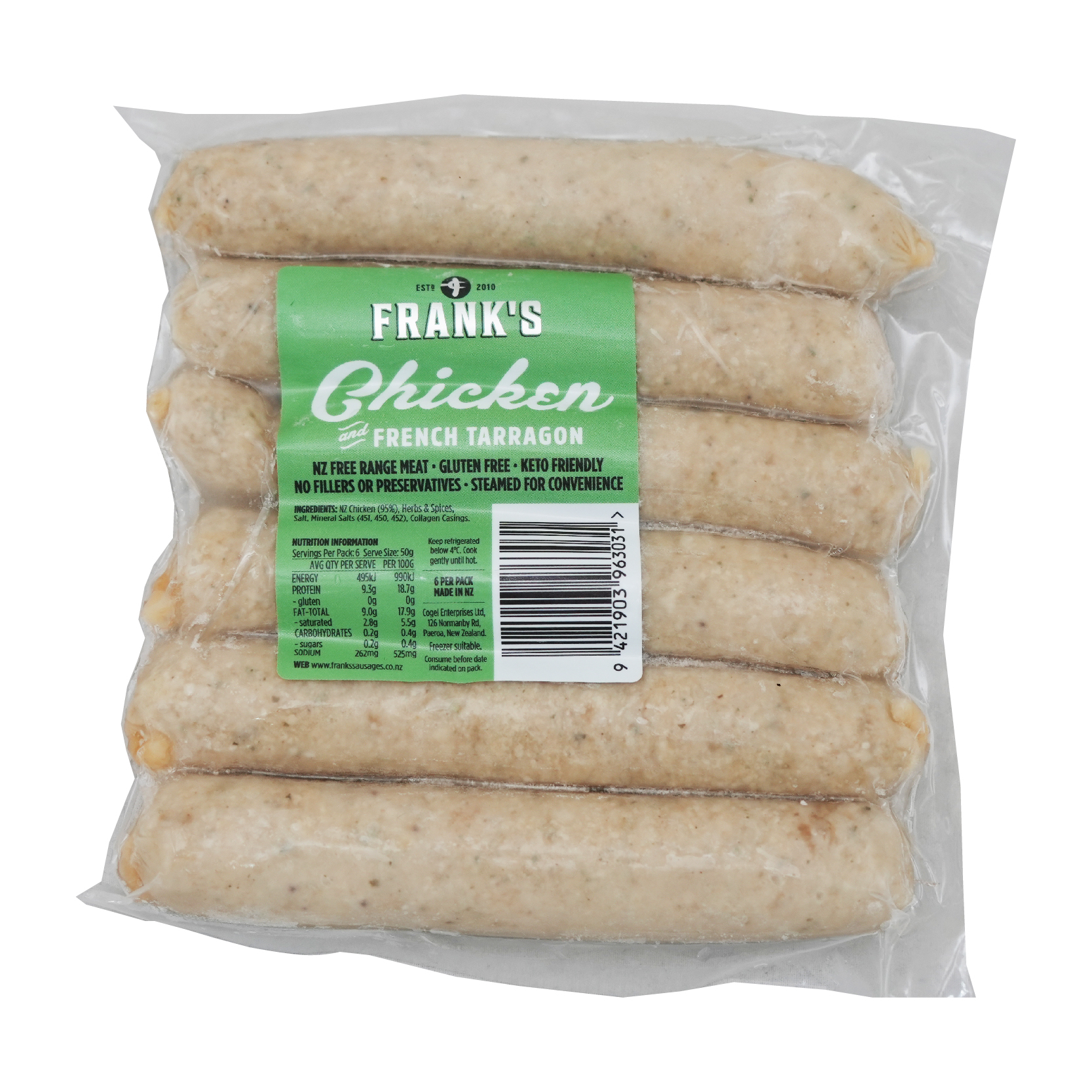 Frozen Frank's GF Chicken with Tarragon (6pcs) 300g - New Zealand ...